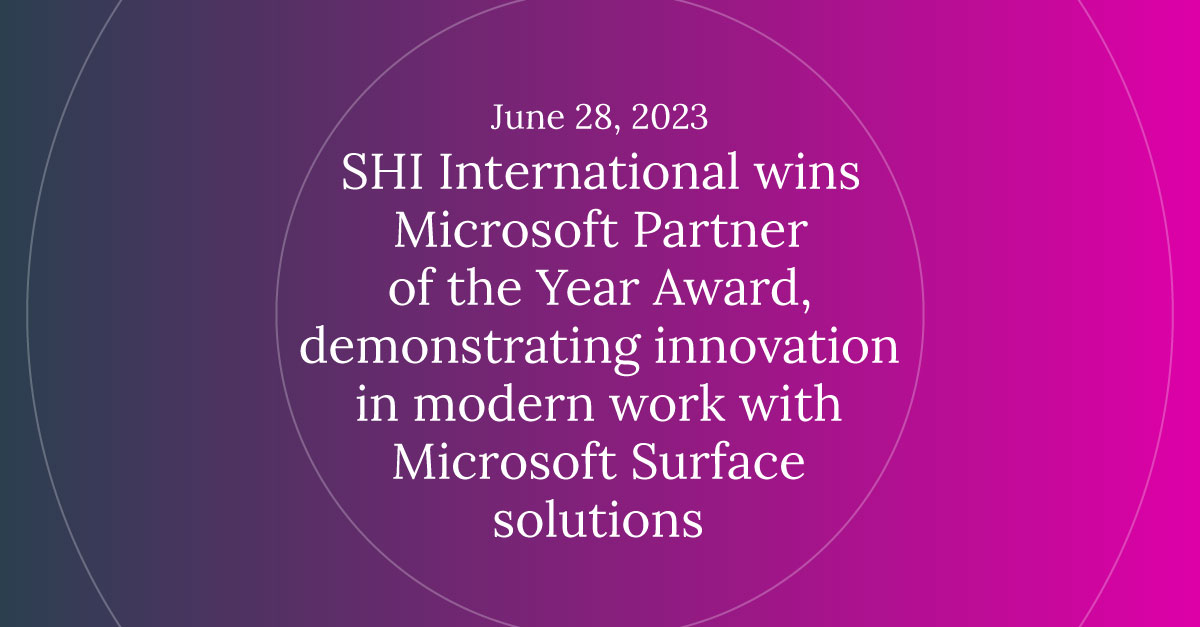 SHI International wins Microsoft Partner of the Year Award ...