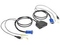 Tripp Lite 2-Port USB/VGA Cable KVM Switch with Audio, Cables and USB ...